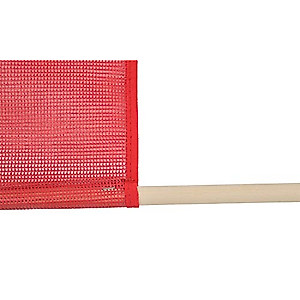 Mytee Products Red Safety Flags for Trucks with Dowel, DOT Compliant - 18 Inch x 18 Inch High Visibility Vinyl Mesh Warning Flags, 4 Pack