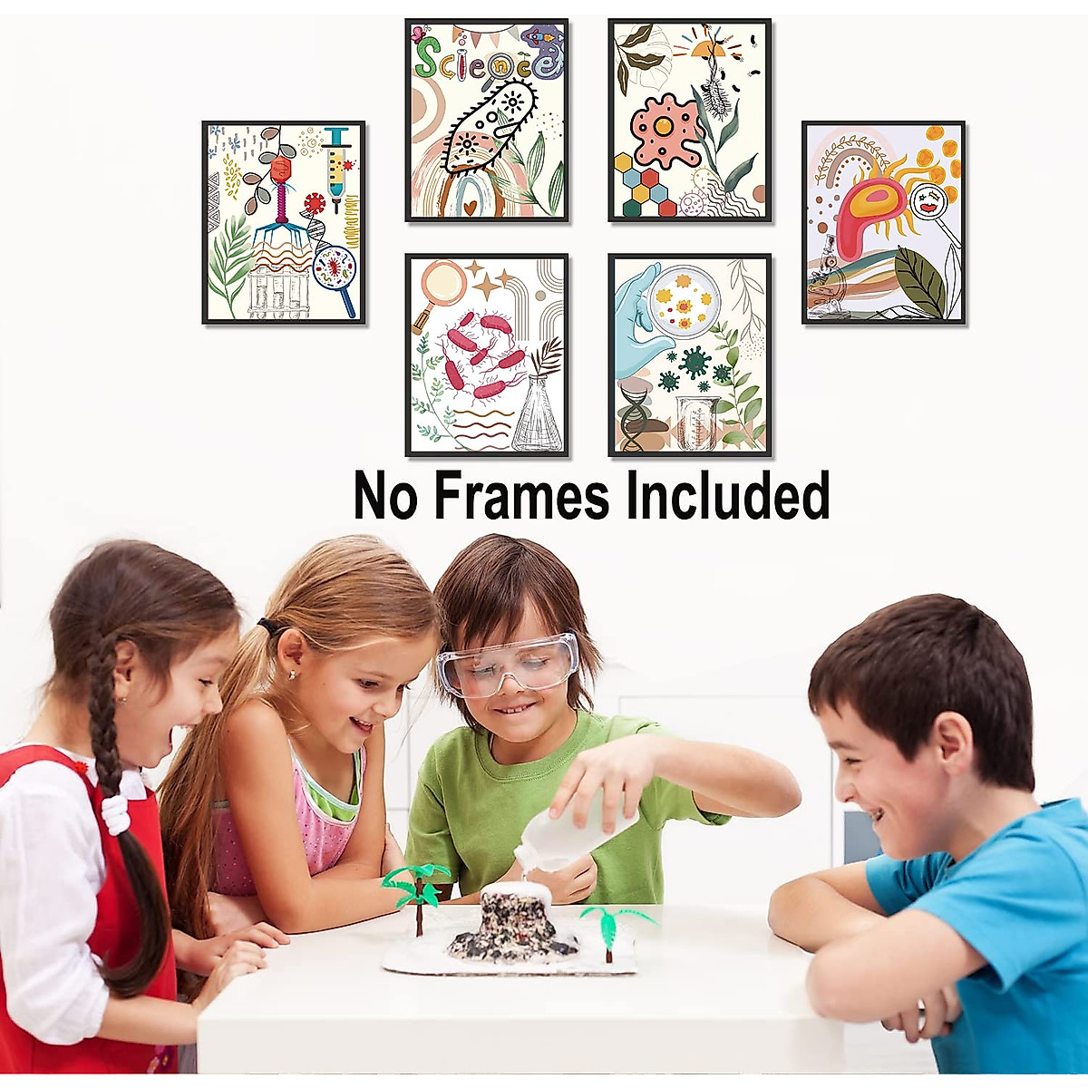 Microbiology Wall Prints,Science Prints,Biology poster Prints,Chemistry Art Prints，School Laboratory Decor,No Frame,8"x10"