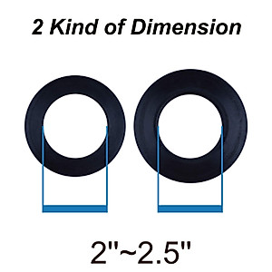 Hibbent Universal Toilet Tank to Bowl Gaskets with 3 Sets Brass Hardware Kits Fits Most 2-Inch 2.5-Inch Flush Valve Opening 2-Piece Toilet Tanks