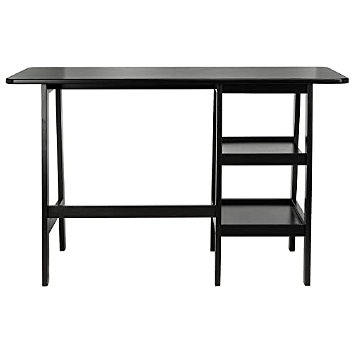 Safavieh Home Collection Sofara 2-Shelf Office Living Room Bedroom Study Foyer Writing Desk DSK1403A, 0, Matte/Black