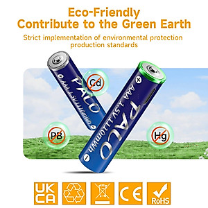 LJG8 8 Pack Rechargeable AAA USB Batteries 1.5V Type C Charging Triple A Lithium Battery with 4 in 1 Charging Cable (Battery Storage Case Included)