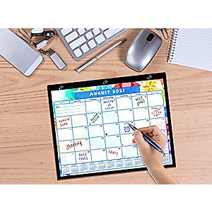 2023-2024 Academic Year 12 Months Student Calendar/Planner in Protective Sleeve for 3-Ring Binder, Desk or Wall -v008