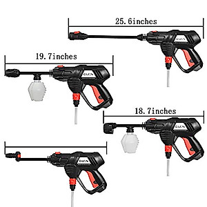 Teccop 40V High Pressure Washer MAX 507 PSI Cordless Portable Power Washer 2x40V Batteries 2000 mAH Lithium Battery Powered (2 Batteries)