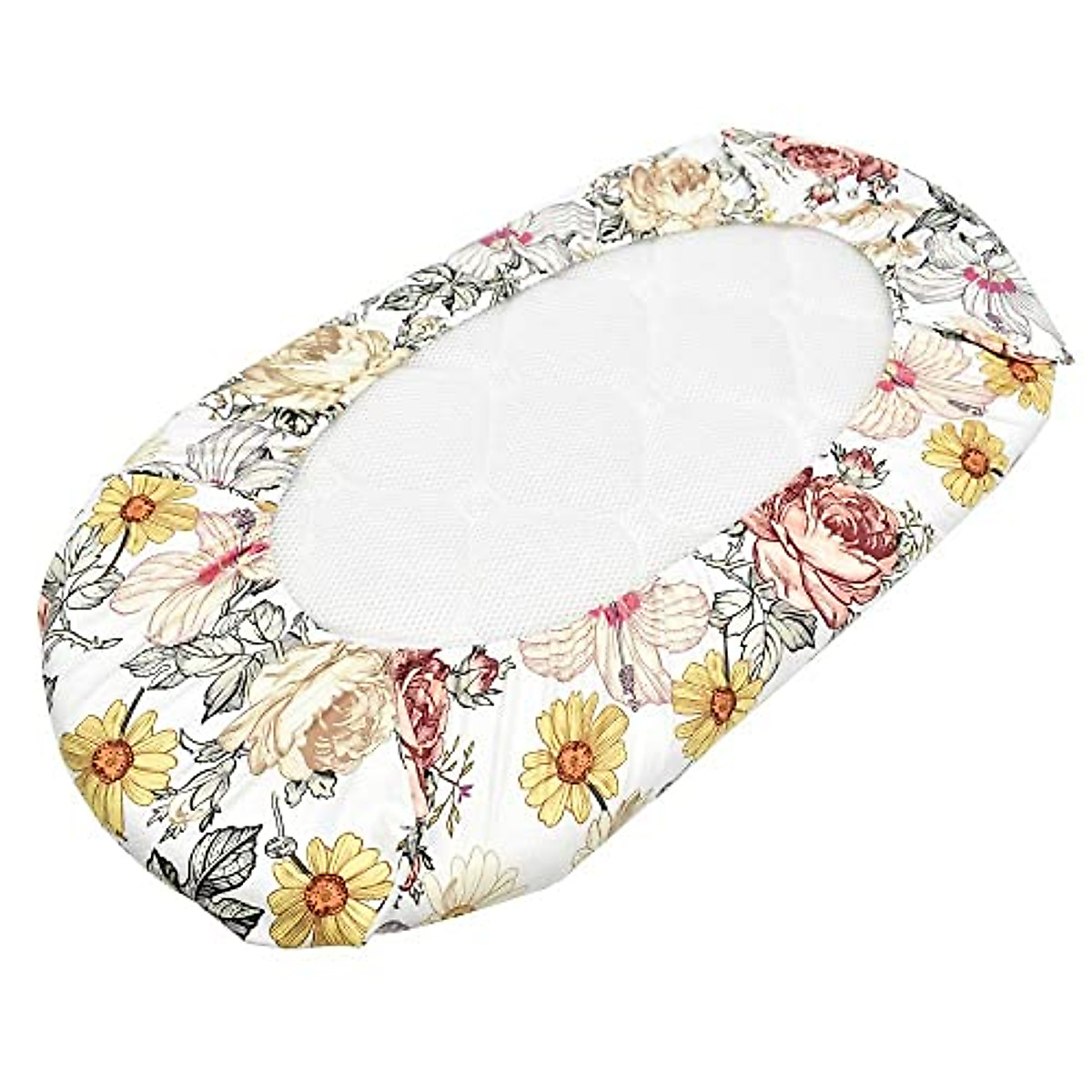 Stretchy Bassinet Sheet, Breathable Universal Cradle Sheet for Rectangle, Oval, or Hourglass Bassinet Pads/Mattress, Ultra Soft Fitted Sheets for Baby Boys Girls