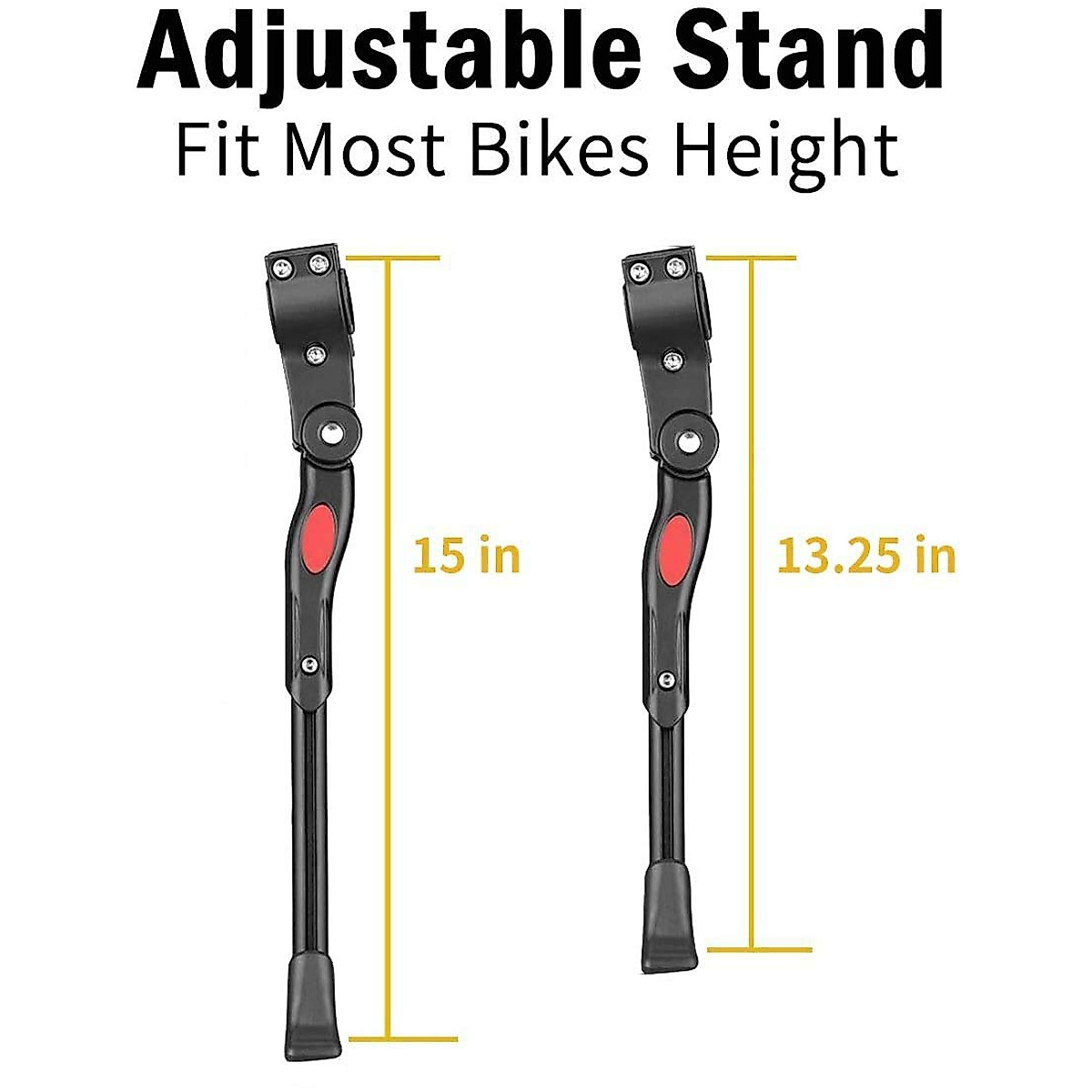 Bike Kickstand,Kickstand for Bike,Kick Stand Adjustable for 22" 24" 26" 27" Mountain Bike/Road Bicycle/BMX/MTB/City Commuter Bike/Kids Bike/Sports Bike/Adult Bike