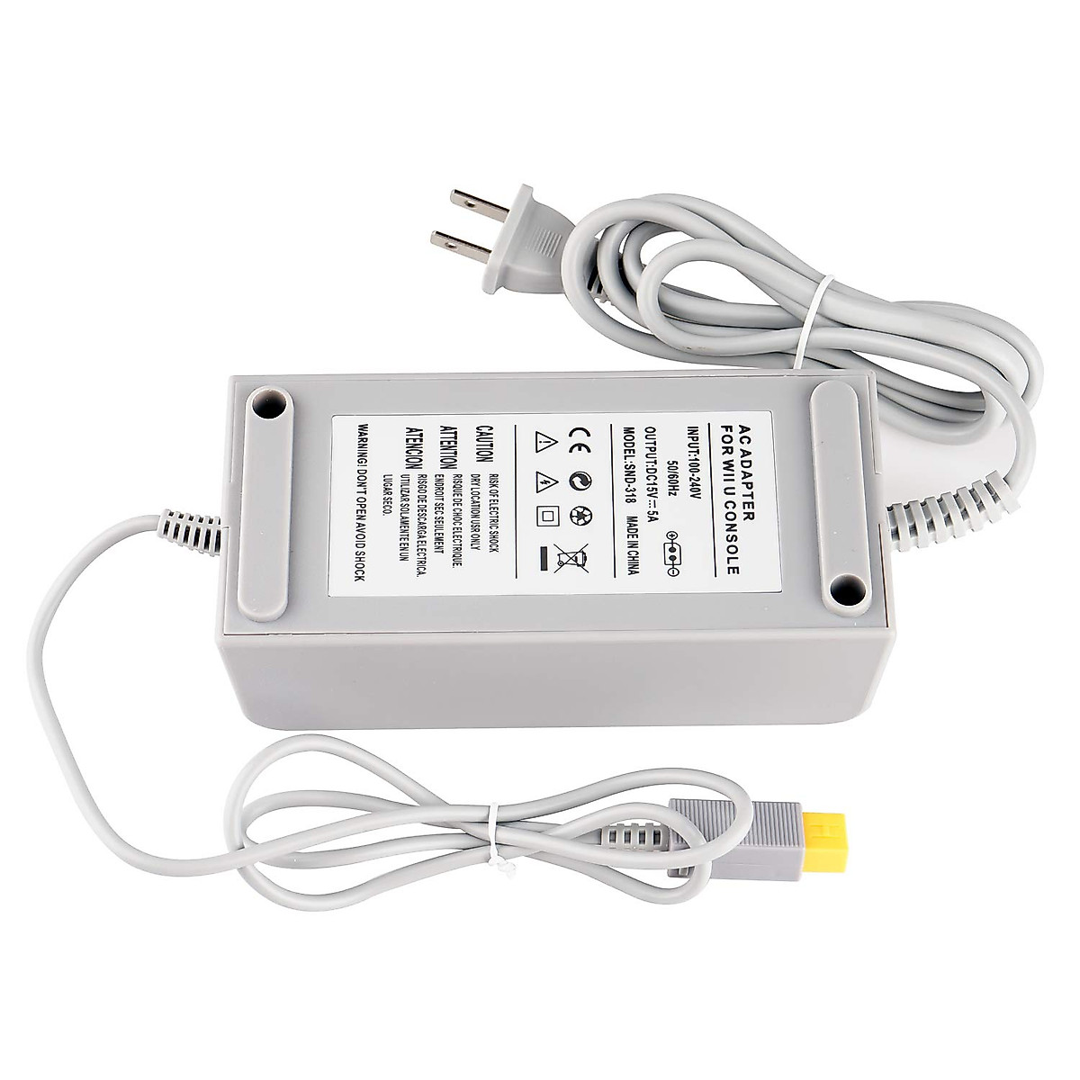 AreMe AC Power Supply Adapter for Wii U Console + USB Charging Cable Cord for Wii U Gamepad