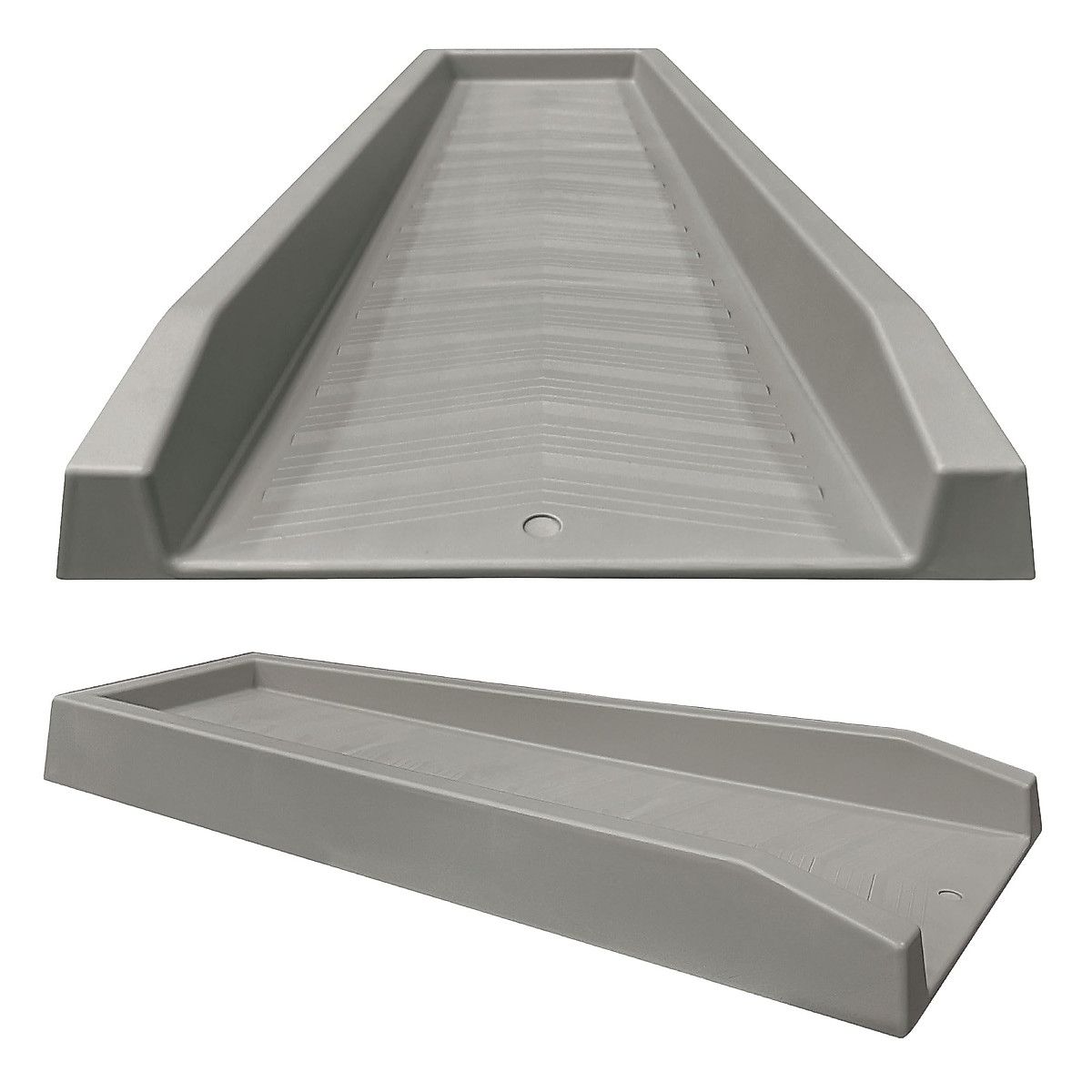 Master Mark Splash Block, Decorative Gutter Downspout Extensions, Splashguard, Foundation Water Diverter, Rain Gutter Guard, Plastic 24” Gray (1 Pack)