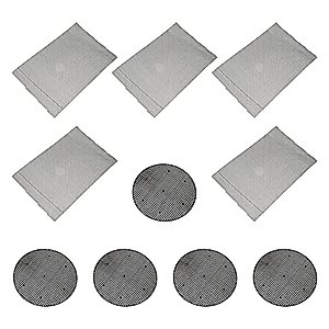 Happyyami 10Pcs Flower Pot Bottom mesh Flower Pot Drainage Screen Bottom Grid Mat Anti- Breathable Gasket Breathable Drainage Gasket Plastic Plant Mesh Pot Hole Leakproof Soil Potholder or