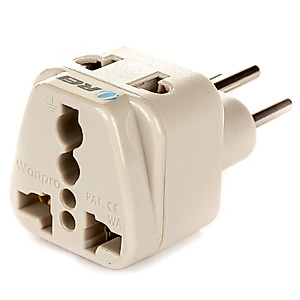 OREI US to Switzerland Plug Adapter -Switzerland Travel Adapter - Type J - Universal 2 in 1 - CE Certified - RoHS Compliant - Beige (DB-11A)
