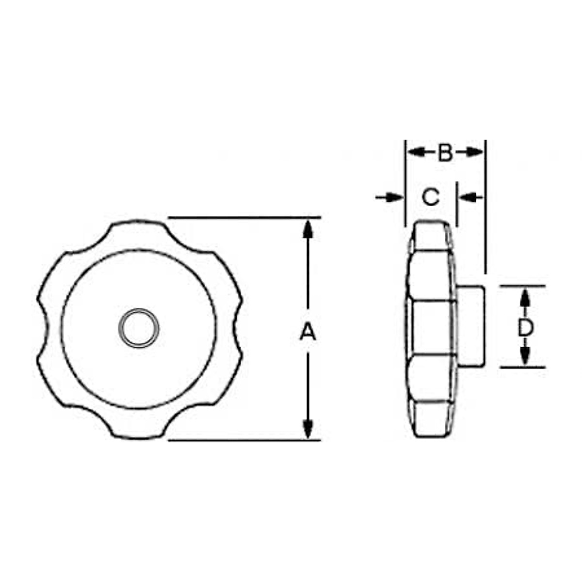 5/16-18 x 1" Thumb Screw Thumbscrew Thumb Screws Stainless Steel Standard Coarse Threads Clamping Rosette Knobs Black - Made in The USA (4)
