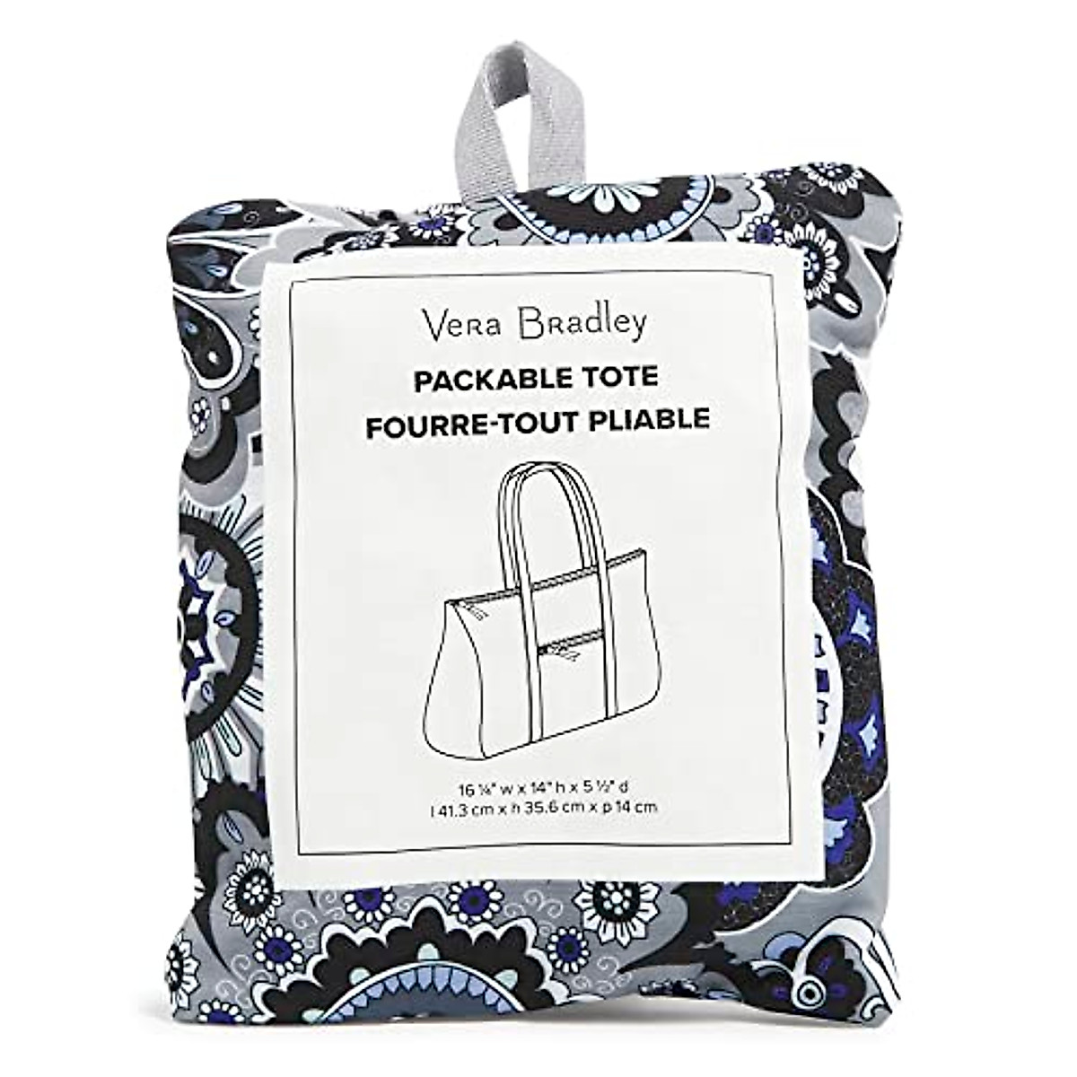 Vera Bradley Women's Ripstop Packable Tote, Tranquil Medallion, One Size