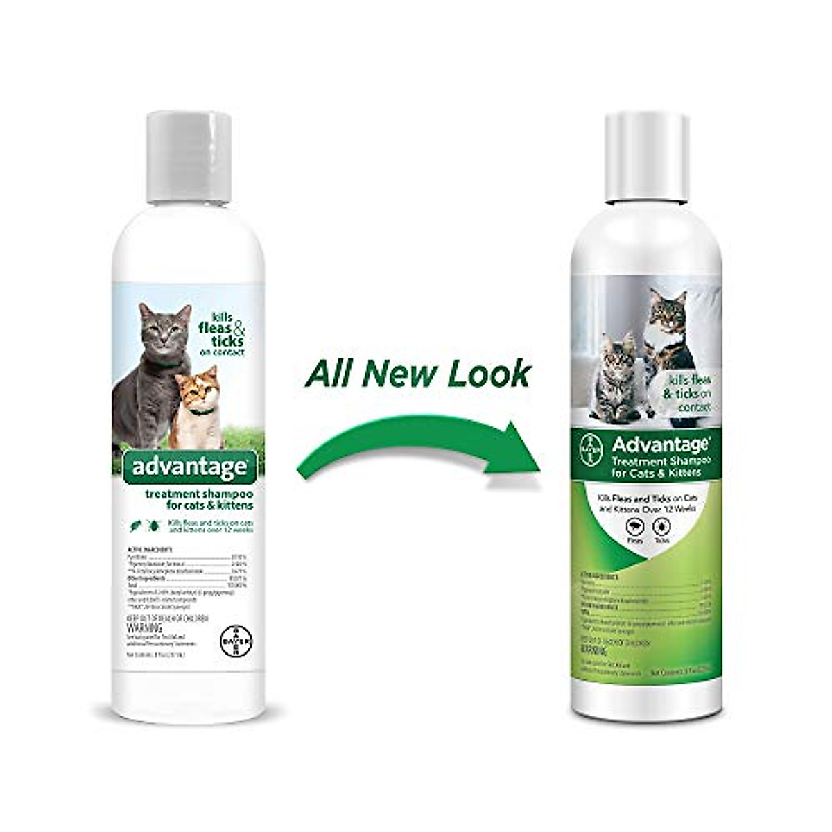 Advantage Flea and Tick Treatment Shampoo for Cats and Kittens, 8 oz