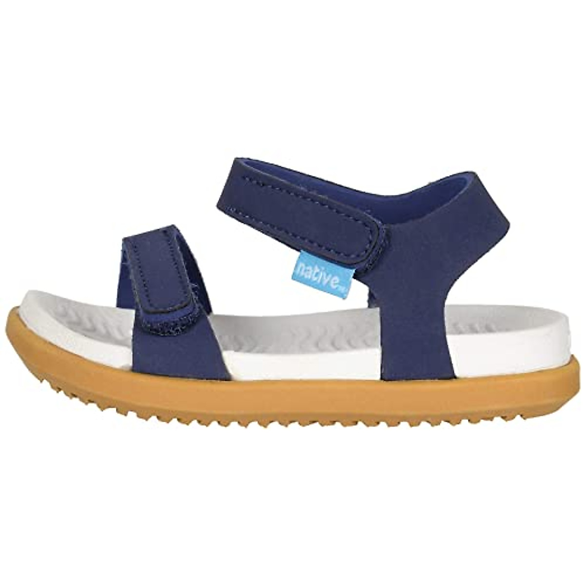 Native Shoes, Charley Child, Kids Water-Friendly Sandal, Regatta Blue/Shell White/Toffee Brown, 2 M US Little Kid