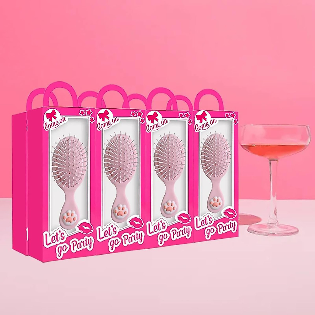 UMIUP 24PCS Pink Girls Party Favor Boxes Pink Doll Gift Boxes Decorations Boxes Can Built-in Party Favor and Goodie Bag Candy Boxes for Girls Birthday Party Cowgirl Birthday Bridal Shower Supplies ﻿