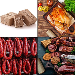 TJ.MOREE Butchers Twine, 3Ply 100m/328 1mmThick Feet Food Safe Cotton Cooking Meat Rope String Bakers Twine Fit to Parcel Sausage and Decorate Crafts (White)