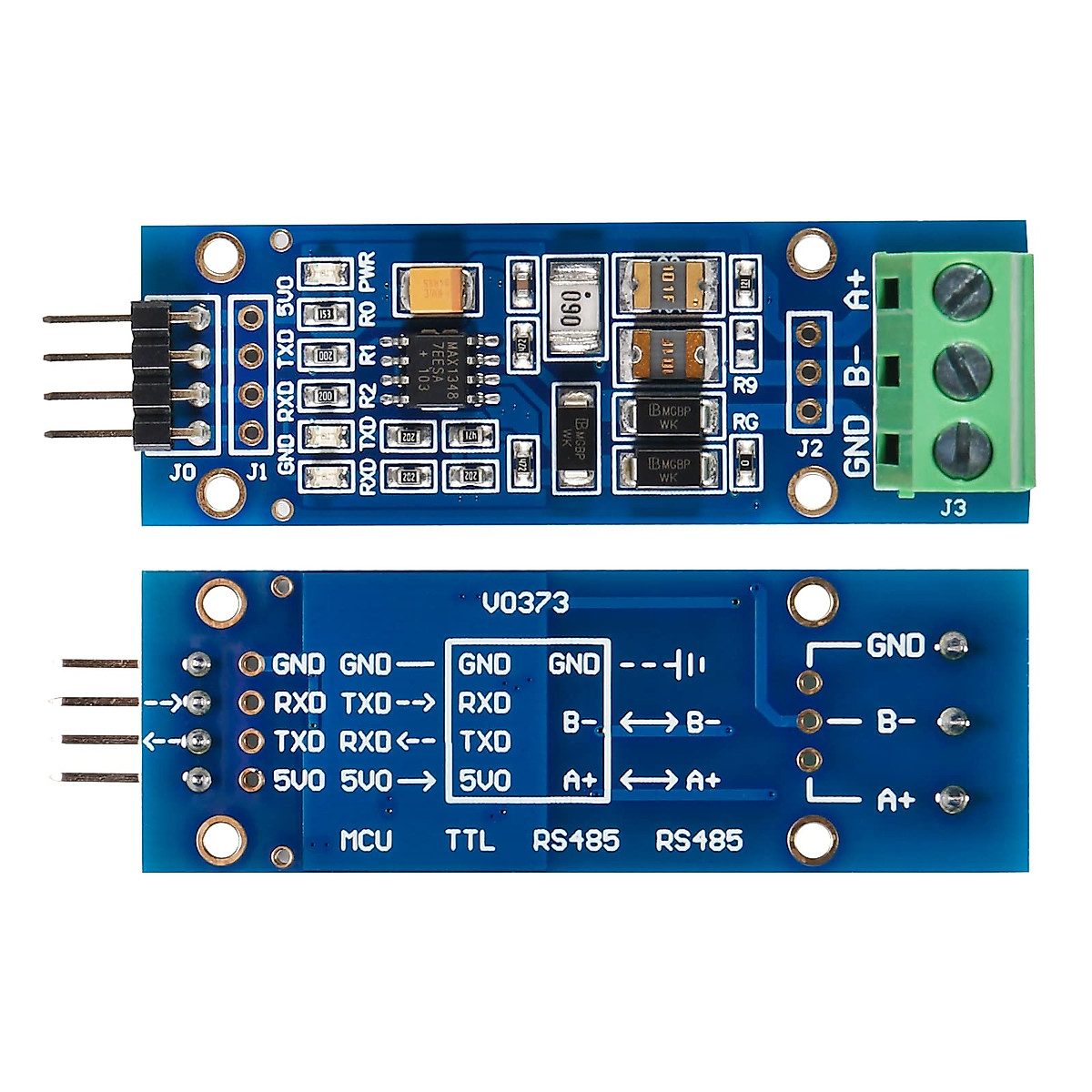 QCCAN 2pcs RS485 to TTL 5V Board with MAX13487 Chip for Raspberry Pi