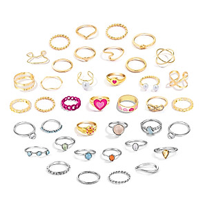 choice of all Boho Rings for Teen Girls Stackable Rings Vintage Kunckle Rings Cute Rings Set for Women Christmas Gifts for Teens
