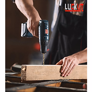 LUCKUT Cobalt Drill Bit Set- 13Pcs M35 High Speed Steel, Twist Jobber Length for Metal, Cast Iron and Wood Plastic with Metal Indexed Storage Case, 1/16"-1/4"