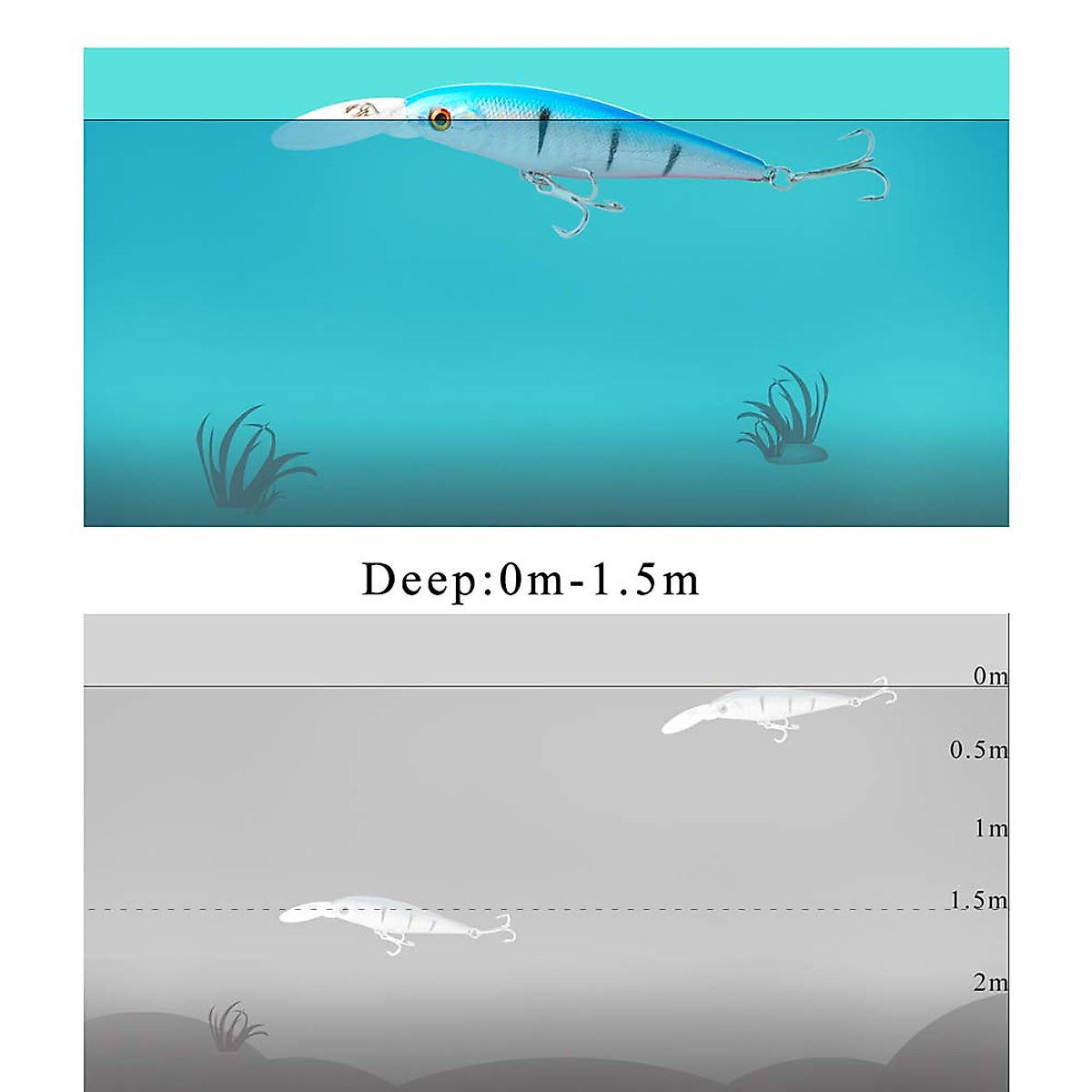 LOVEPET 11cm/10g Simulation Bait,Long Tongue Fake Bait, Lures Minor Bionic Bait,Fishing Tackle, Fish Hook, 10 Pcs