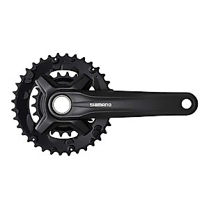 SHIMANO 9-Speed Mountain Bicycle Crank Set - FC-MT210-3 (Black - 170MM, 40-30-22T W/CG)