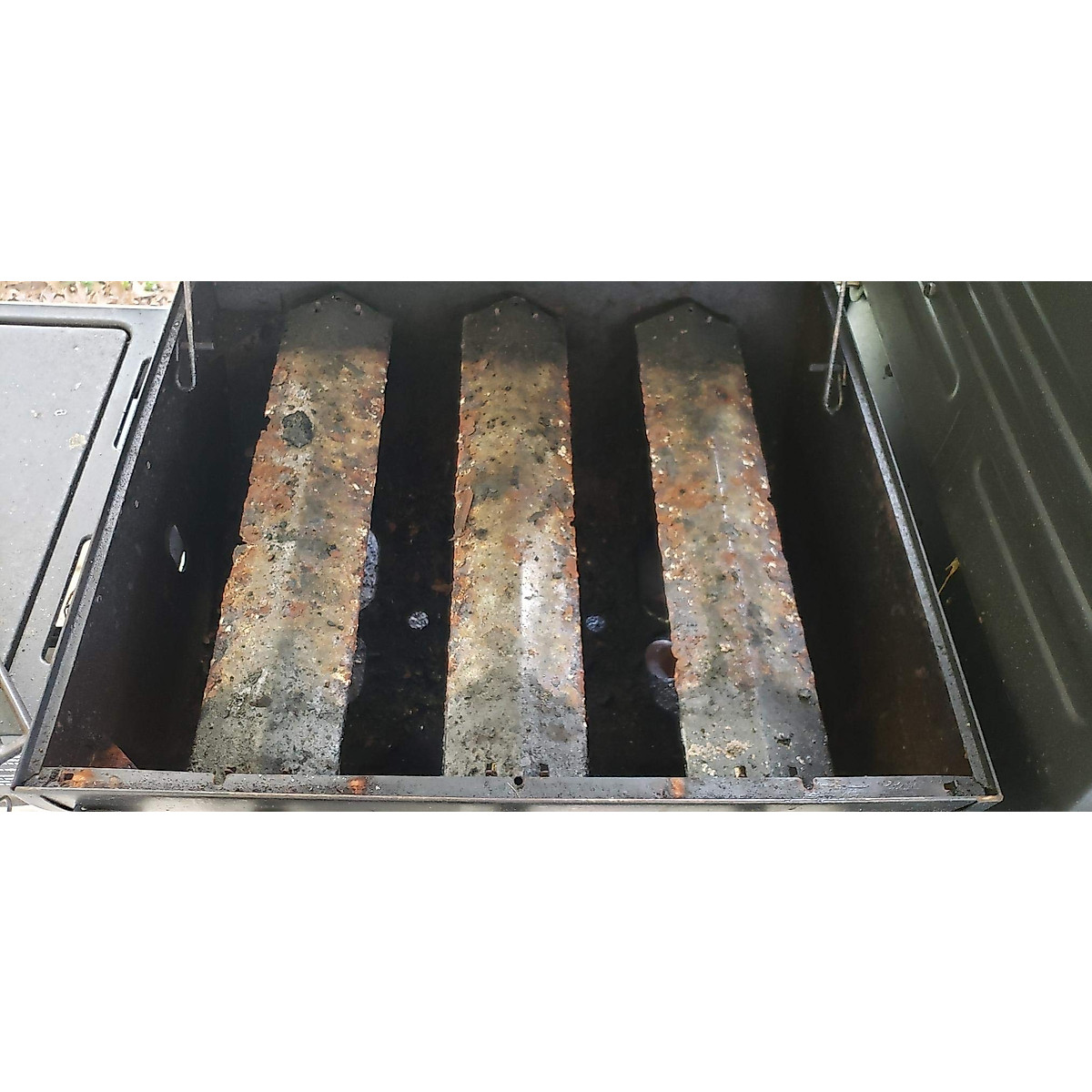 Grill Replacement Parts for Char Griller Chargriller 5050 5650 3001 Grills, Porcelain Steel Heat Plate, Heat Shield, Flame Shield, Burner Cover, Flavor Bars Replacement for Chargriller, King Griller