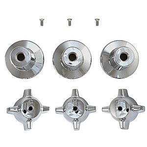 DANCO Bathtub and Shower 3-Handle Remodel/Rebuild Trim Kit for Central Brass Faucets | Knob Handle | 10L-11H, 10L-11C, 10L-13D | Chrome (39616)