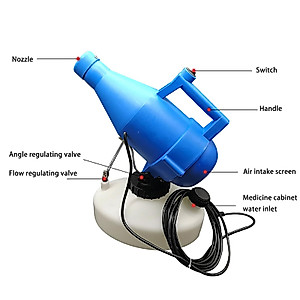 4.5L Electric ULV Portable Fogger Sprayer Machine Mist Cold Fogger 32.8ft Spraying for Yard Hotel ( Plug 110V)