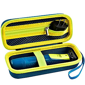 Case Compatible with Philips Norelco OneBlade Hybrid Electric Trimmer and Shaver, One Blade Razor Storage Holder for QP2515 QP2520 QP2630 Mens Beard Shaving Machines Replacement Kit (Box Only)