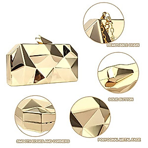 Ladies Vintage Clutch Purse Cocktail Wedding Party Evening Clutch Bag (Gold)