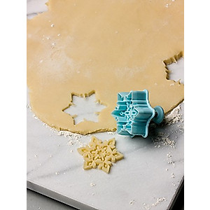 Fox Run Intricate Assorted Winter Snowflake Pastry/Cookie/Pie/Fondant 2" Stamper and Cutters 2", Set of 4, Multi-Color