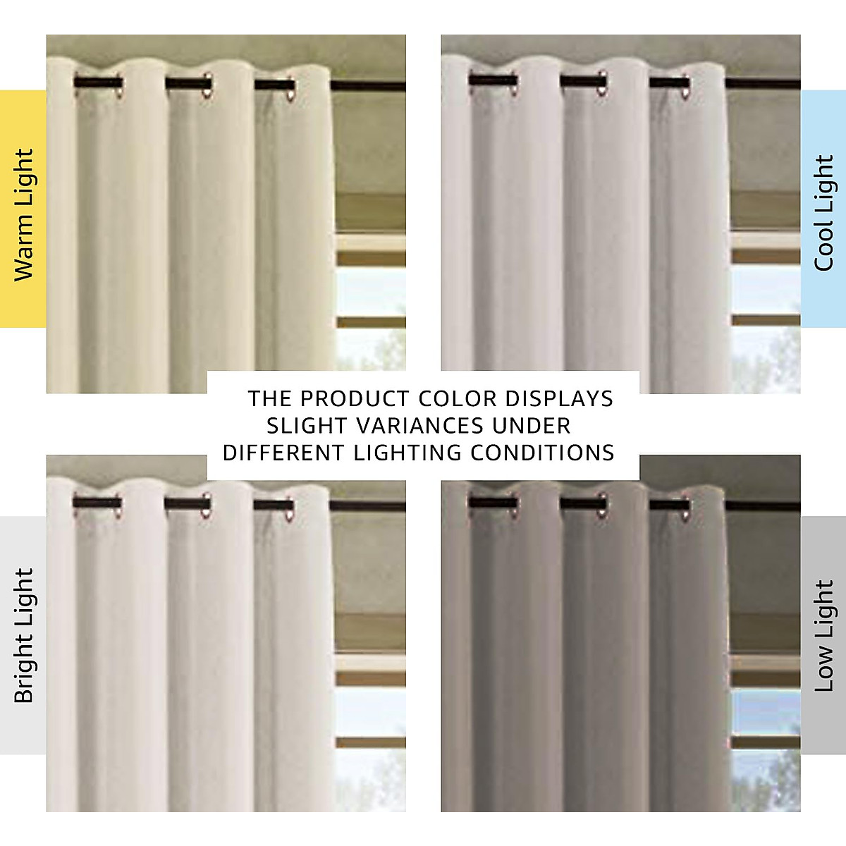 H.VERSAILTEX Room Darkening Linen Curtain for Bedroom/Living Room Extra Wide Blackout Curtains 100 x 84 Inches for Patio Glass Door, Primitive Textured Thick Linen Burlap Look Fabric, Heather Ivory