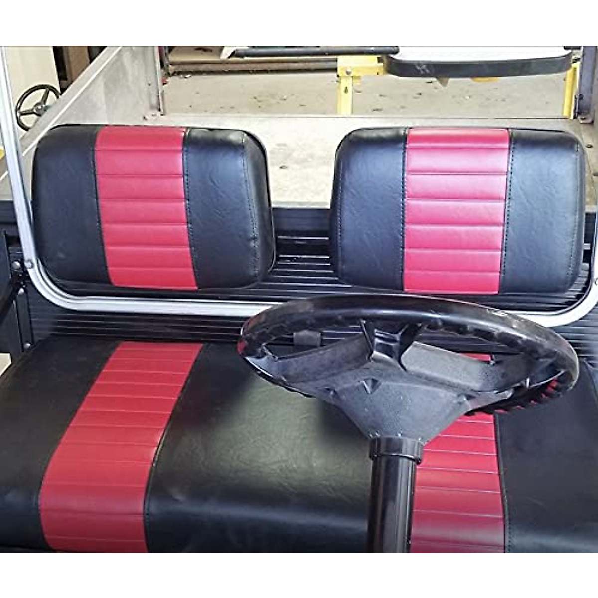 Club Car Pre-2000 "STAPLE ON" Golf Cart Seat Cover (2 Stripe)