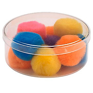 Pioneer Plastics 022C Clear Round Plastic Container, 2.75" W x 1.0625" H, Pack of 2