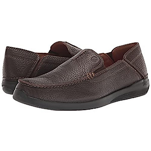 Clarks Men's Gorwin Step Sneaker, Dark Brown Leather, 7