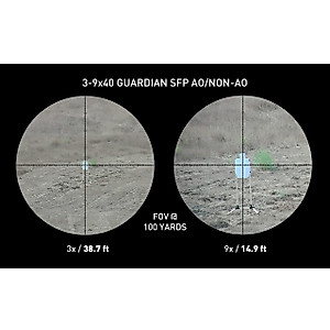 Monstrum Guardian 3-9x40 AO Rifle Scope with Parallax Adjustment | Black