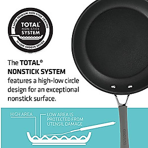 Circulon 84566 Elementum Hard Anodized Nonstick Griddle Pan/Flat Grill, 11 Inch, Oyster Gray