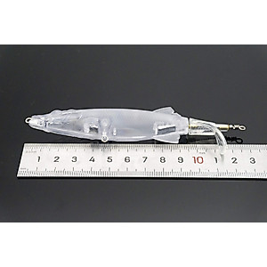 5PCS Fishing Lures Plopper Fishing Lure Whopper Popper Bass Lure 13.66g 12.7cm with Free Oval Eye Topwater Floating Rotating Tail Artificial Hard Bait Oval Eye