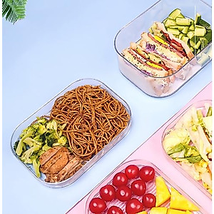 Sufeasdf Bacon Storage Container For Fridge,Deli Storage,Stackable Lunch Meat Storage,Ham And Cheese Container For Fridge-Cold Storage With Lid. (White B 8.8 * 6.3 * 3.4)