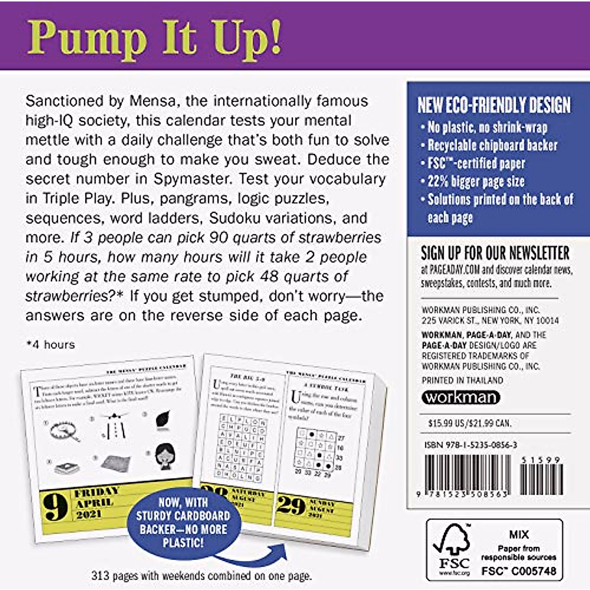 Mensa 365 Brain Puzzlers Page-A-Day Calendar 2021