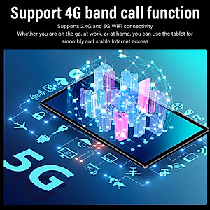 2 in 1 Tablet, 10.1 Inch Tablet with Keyboard, 8GB RAM 256GB ROM, Octa Core Processor, 16MP Camera, 5G WiFi, FHD Tablet for Android 12 (US Plug)