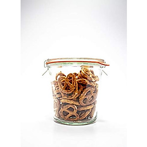 Weck Canning Jars 742 - Weck Mold Jars made of Transparent Glass - Eco-Friendly Canning Jar - Storage for Food, Yogurt with Air Tight Seal and Lid - 1/2 Liter Tall Jars Set - (2 Jars)