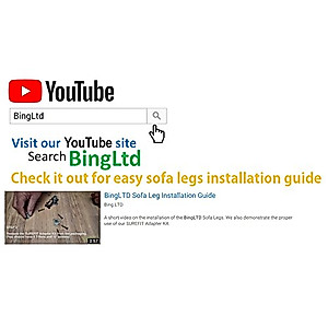 BingLTD - 2" Mahogany Square Tapered Hardwood Sofa Legs - Set of 4 (ST302-157)