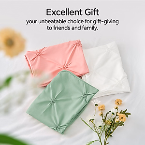 BEDELITE Pink Twin Comforter Set for Girls - 2 Peices Boho Pintuck Bedding Comforter Sets, Lightweight Soft & Warm Twin Bedding Sets with 1 Pillowcase for All Season