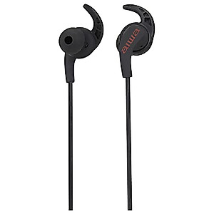 Aiwa Sport in Ear Wireless Earbuds with Bluetooth 5.0, 10mm Drivers, 30 Foot Range, 4 Hour Battery Life, Perfect for Workout, Premium Sound (Black)