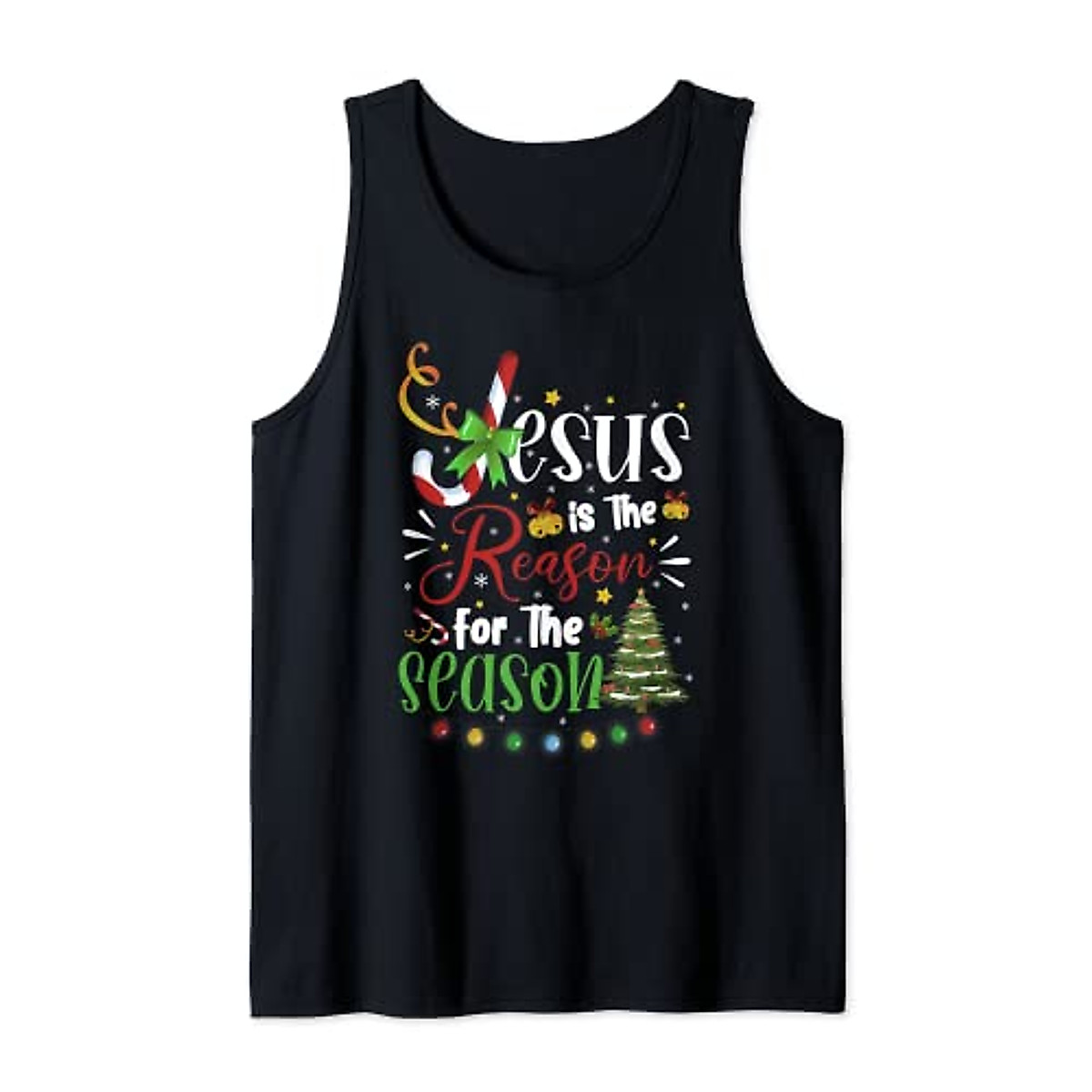 Christian Jesus The Reason Christmas Stocking Stuffer Tank Top