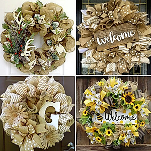 GouZaak 2 Rolls Champagne Deco Mesh Ribbon 10 in x 30 ft, Metallic Deco Mesh Rolls for Holiday Decorating DIY Wreath Supplies Christmas Tree Halloween Decoration Gift Wrapping,Floral