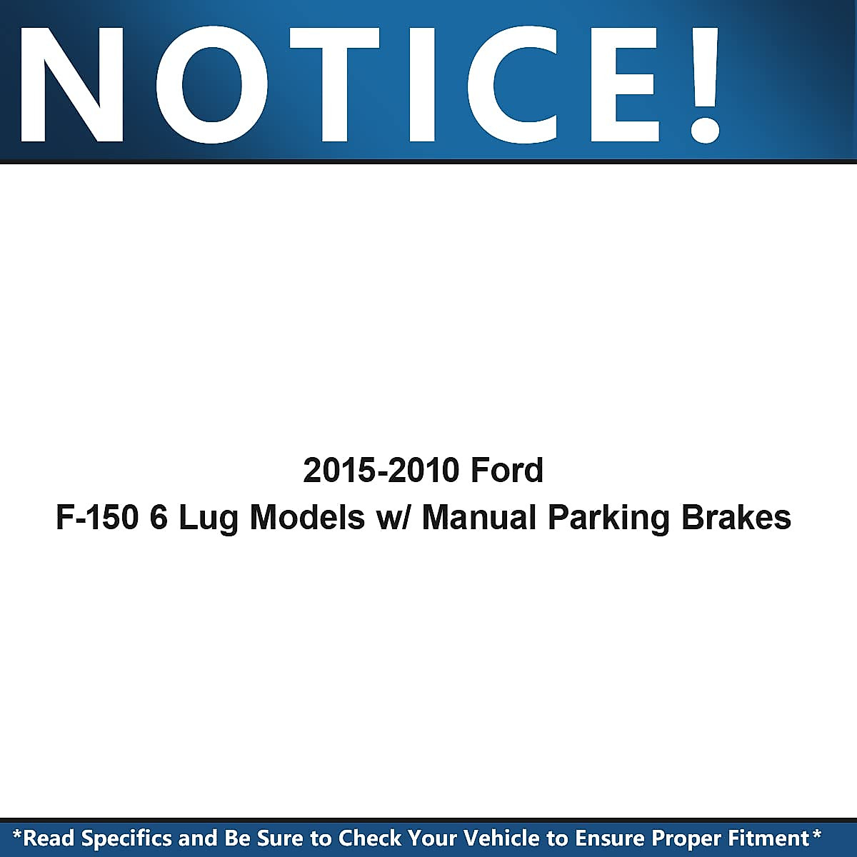 Detroit Axle - Rear Brake Kit for 2012-2020 Ford F-150 Drilled & Slotted 6-Lug Brake Rotors Replacement 2013 2014 2015 2016 2017 2018 2019 Ceramic Brakes Pads [Manual Parking Only]