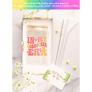 NewEleven Godmother Proposal Gifts - Will You Be My Godmother From GodChild - Christmas Gifts, Pregnancy Announcement Gifts For Godmother, Godmom, Godparents - 16 Oz Coffee Glass