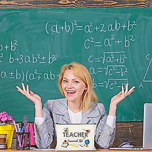 Saintrygo 18 Pcs Christmas Teacher Appreciation Gifts in Bulk Teacher Makeup Bags for Women 6 Styles Teacher Canvas Travel Toiletry with Zipper for Teacher's Day Graduation Back to School(Cute)