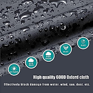 Patio Deck Box Cover to Protect Large Deck Boxes,Deck Storage Box Cover Protects from Outdoor Rain Wind and Snow(Gray, 52 in)